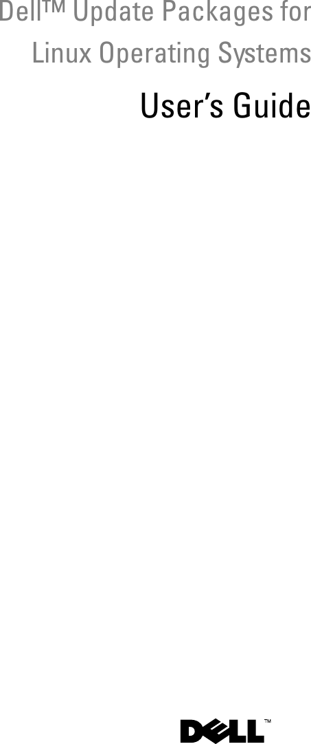 Dell Update Packages Version 6 1 Owners Manual 6.1 User’s Guide