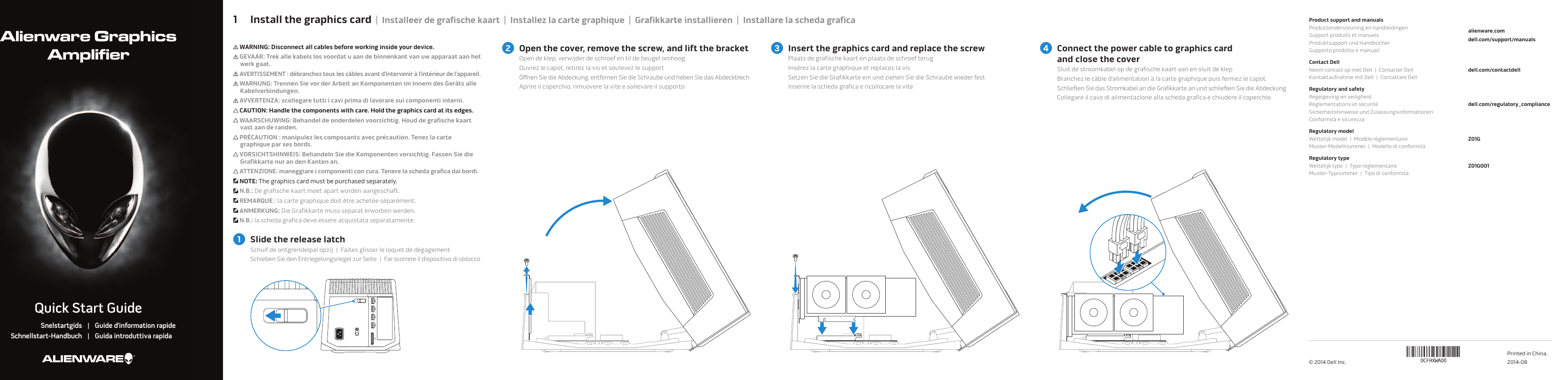 Dell Alienware steam r2 console Graphics Amplifier Snelstartgids User ...