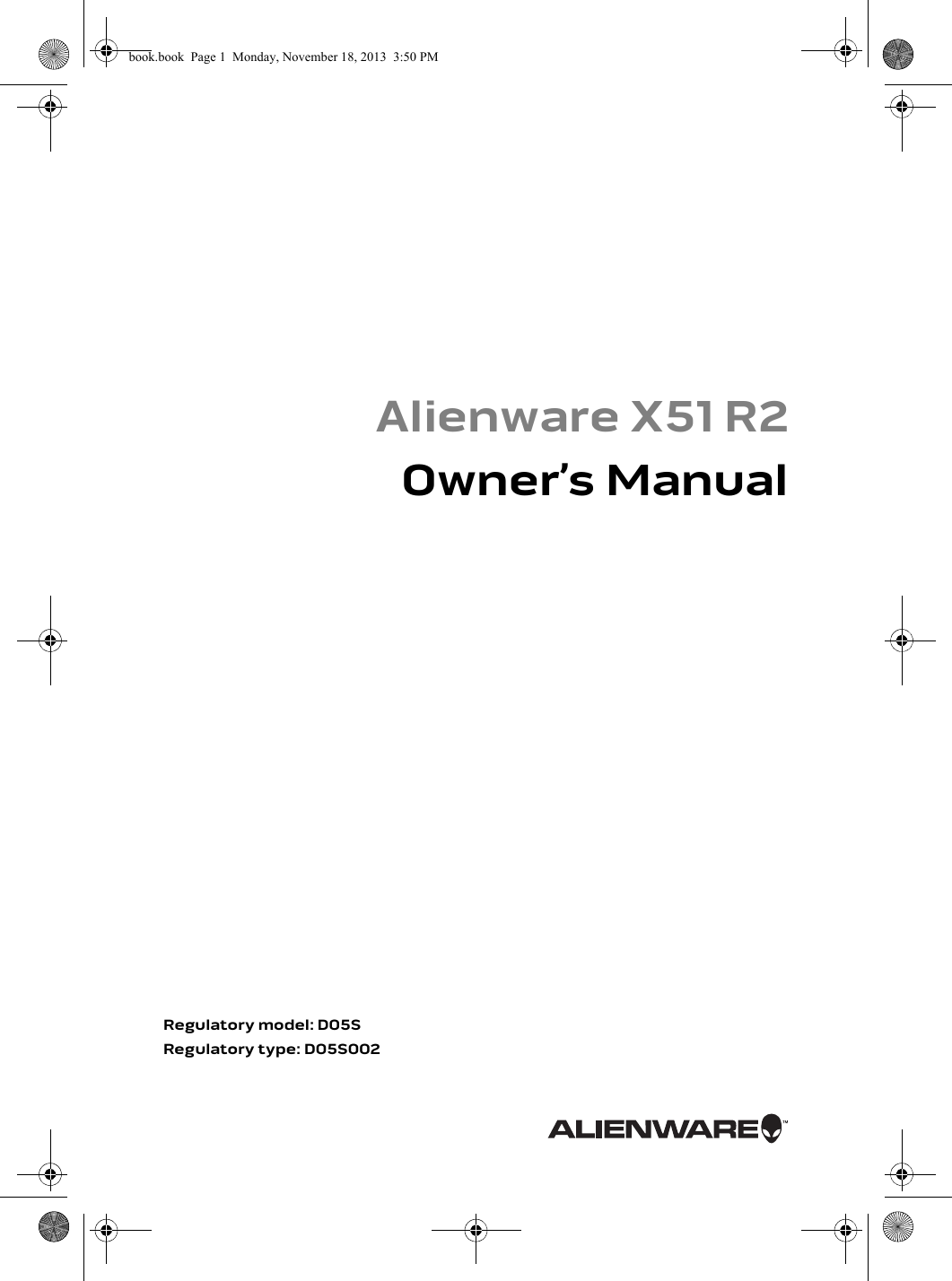 Dell Alienware x51 r2 Owner's Manual User En us