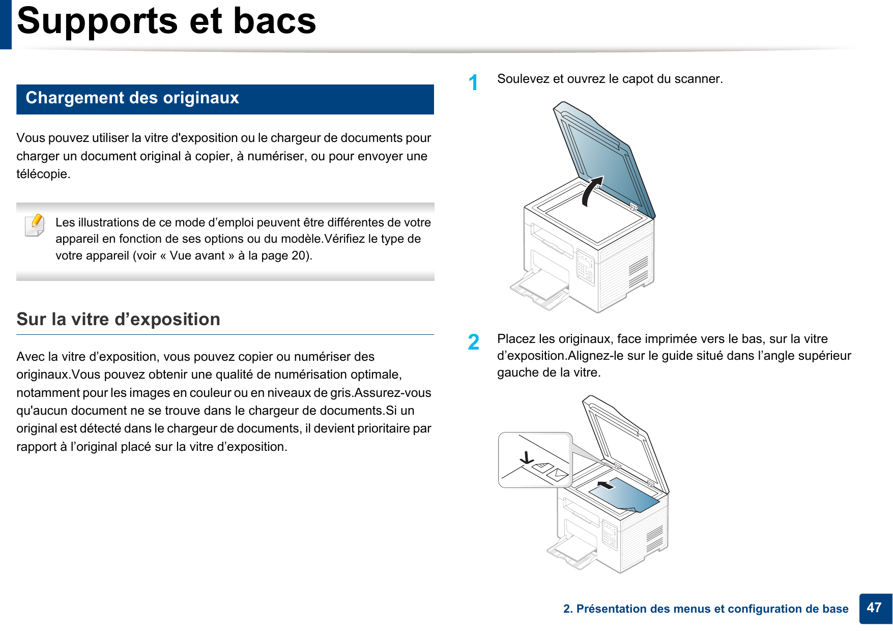 Guide initial pour les fonctions Scanner et Télécopie