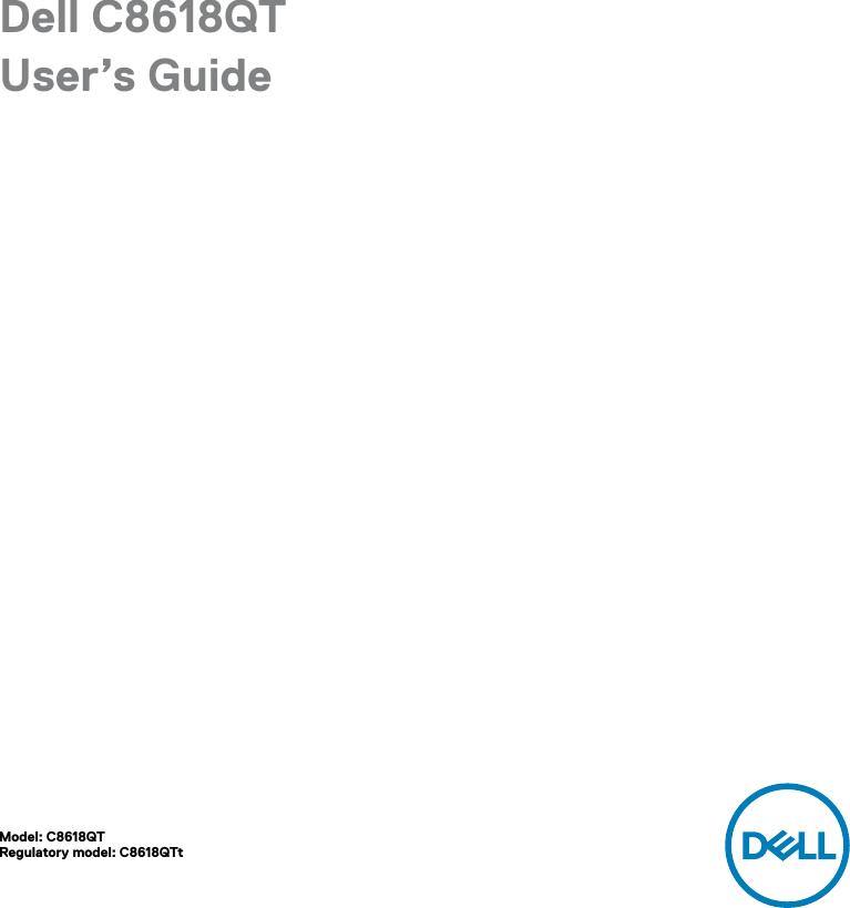 Dell c8618qt monitor User’s Guide User Manual User's En us