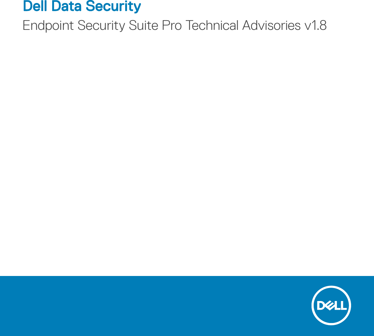 Dell dp endpt security suite Data Endpoint Pro Technical Advisories V1 ...
