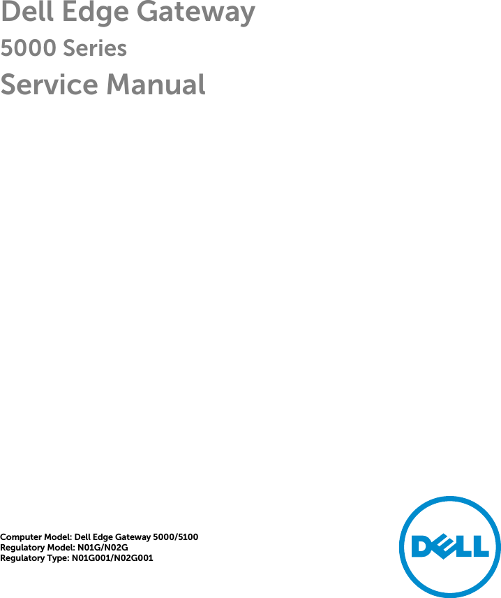 Dell edge gateway 5100 5000\5100 Service Manual User 5000