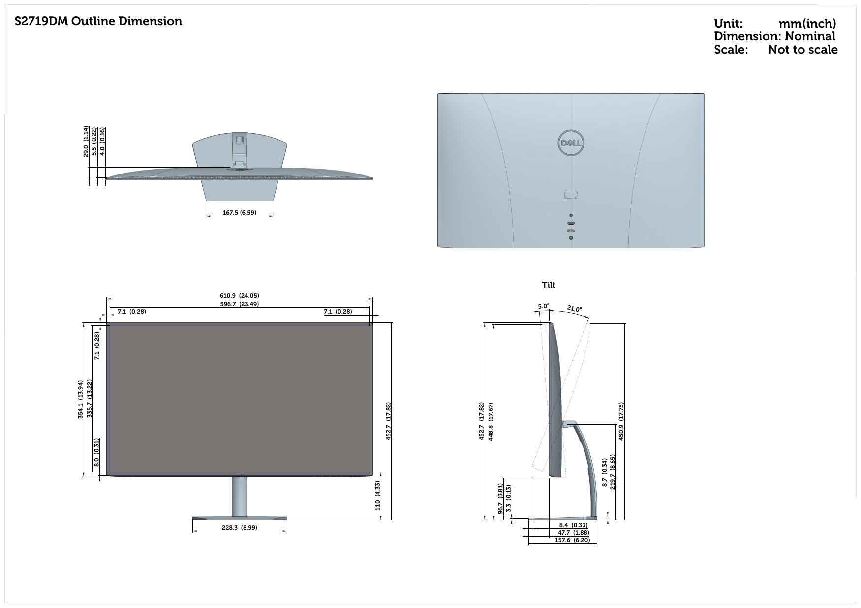 Dell s2719dm monitor Traçado Do Contorno User Manual Os Adicionais TraÃ ...