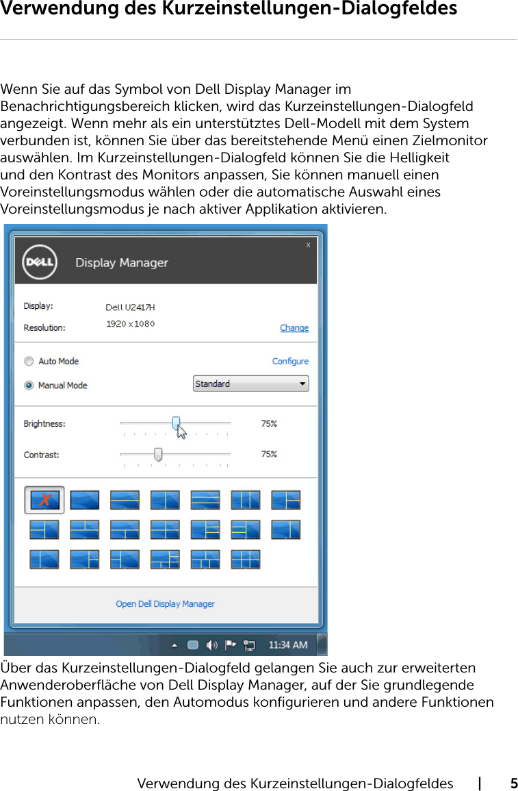 Dell u2417ha monitor Display Manager Benutzerhandbuch User Manual Ultra ...