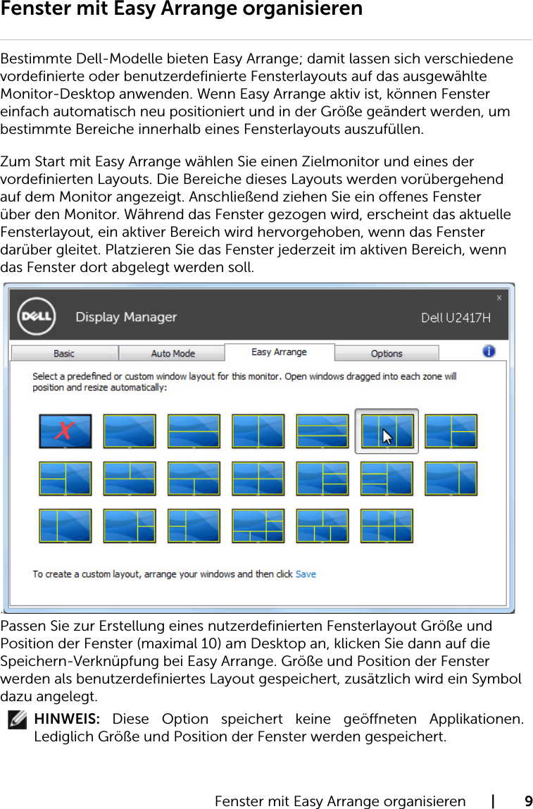 Dell u2417ha monitor Display Manager Benutzerhandbuch User Manual Ultra ...