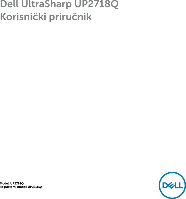 Dell up2718q monitor UltraSharp Korisnički Vodič User Manual Ultra ...