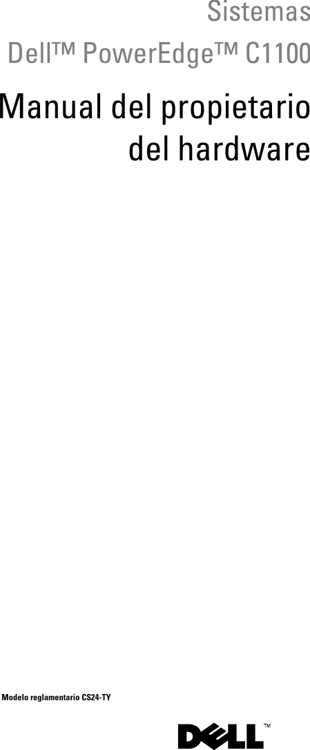 Dell Poweredge c1100 Manual Del Propietario Hardware User Power Edge ...