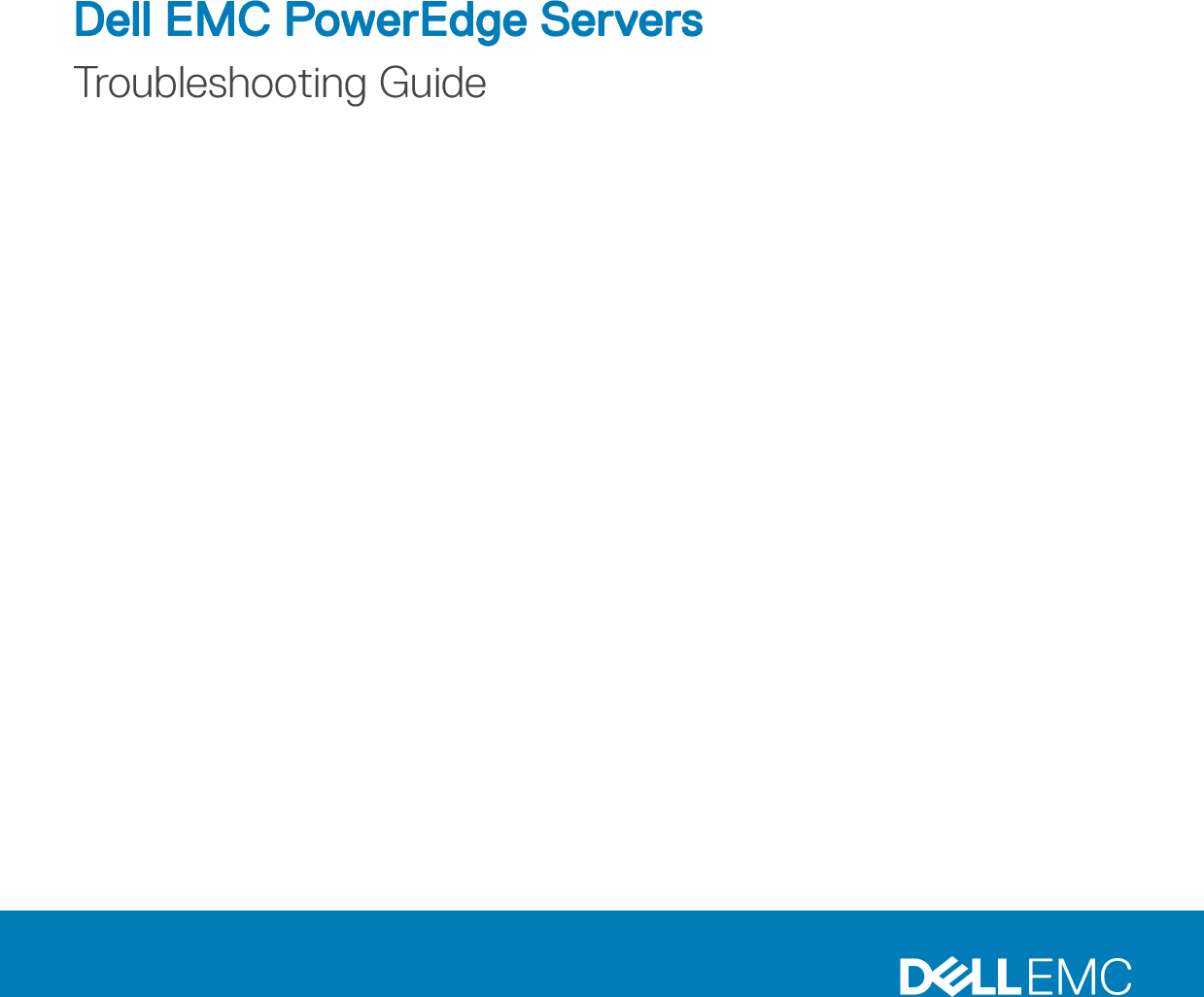 Dell Poweredge c4130 EMC Servers Troubleshooting Guide User Manual ...