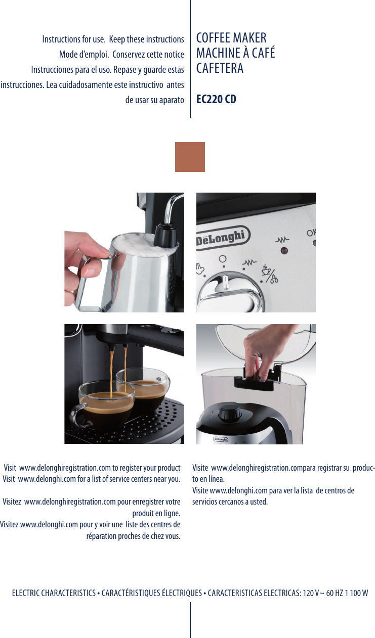 Delonghi Ec 220 Cd Instruction Manual