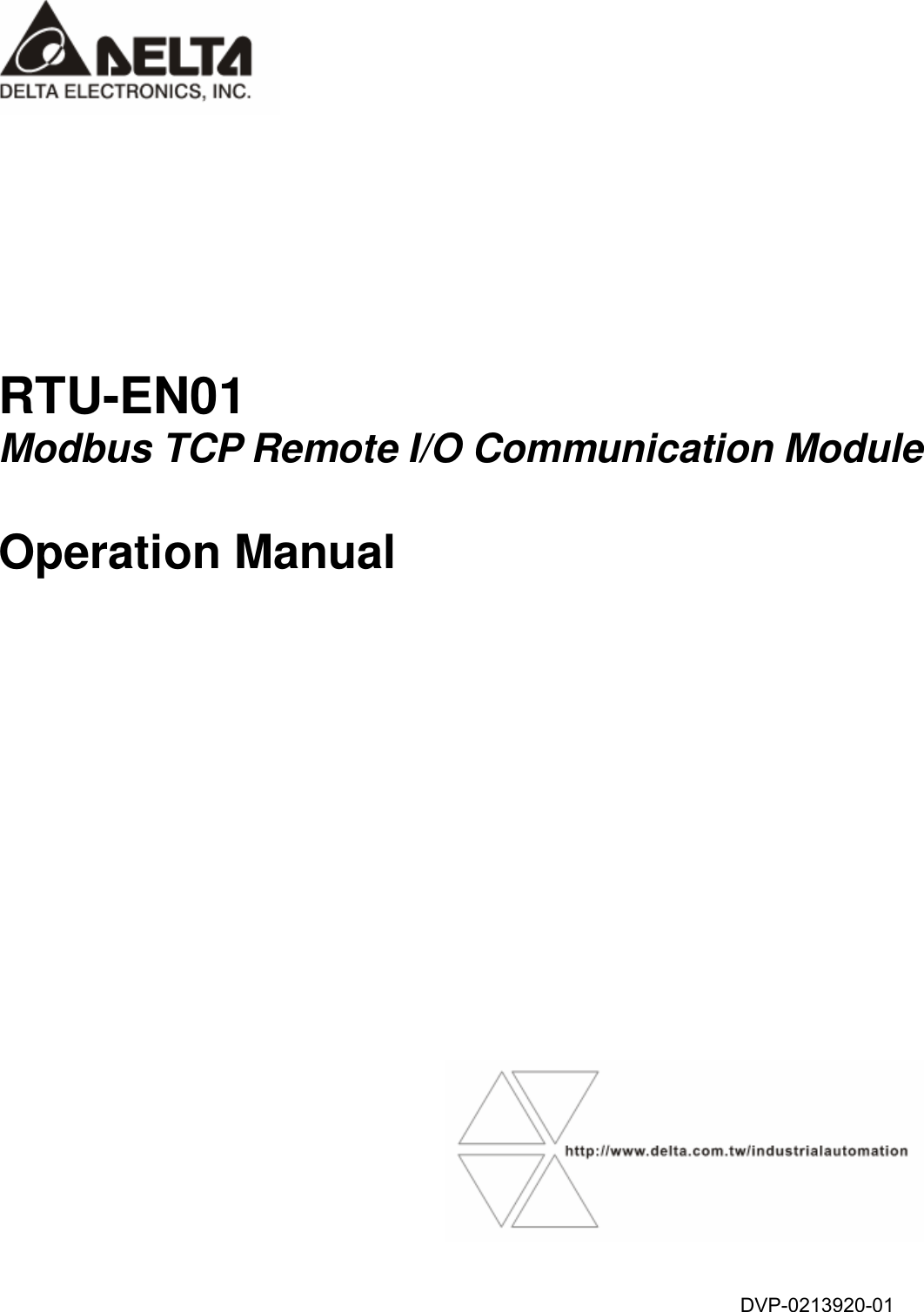 Delta Electronics Modbus Tcp Remote I O Communication Module Rtu En01 ...