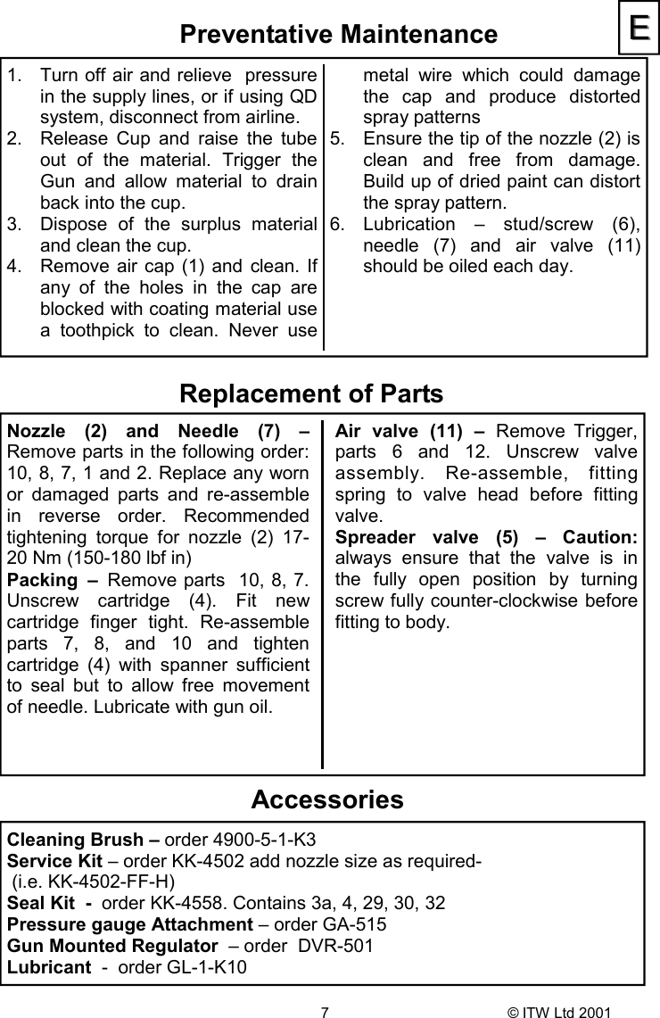 Devilbiss Jga 614Fwh 186B Users Manual S ENGLISH