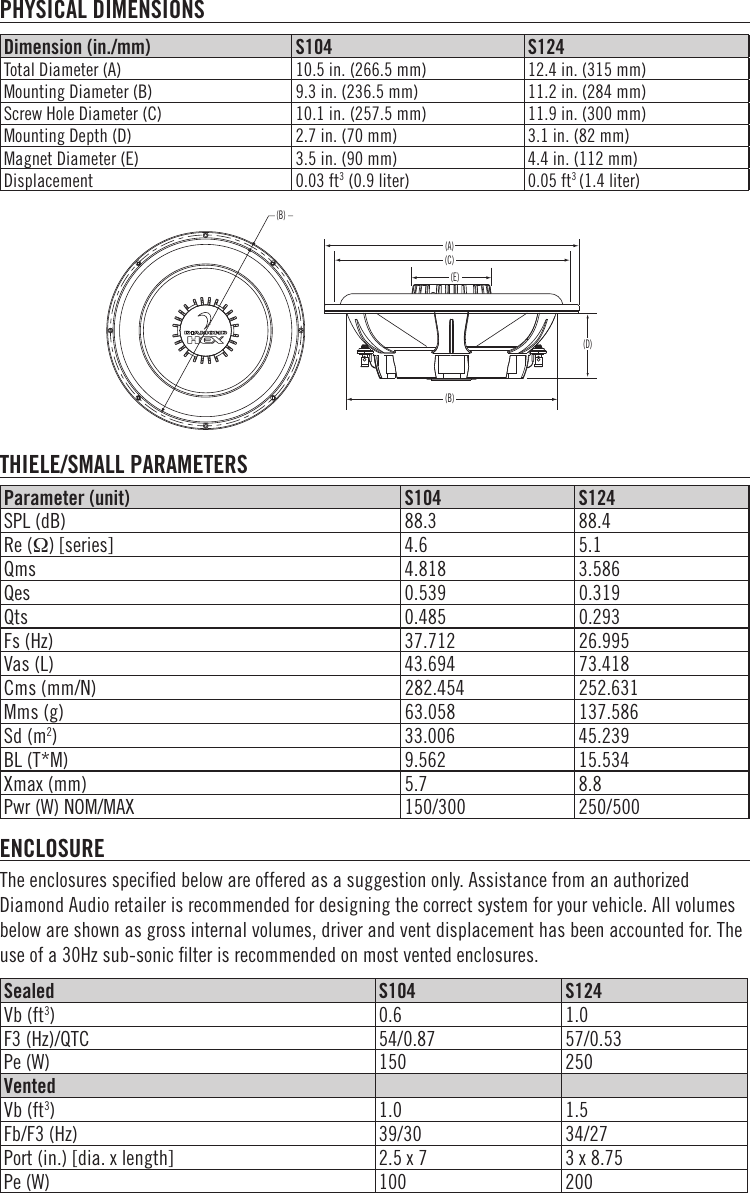 Diamond Audio Technology S104 Users Manual