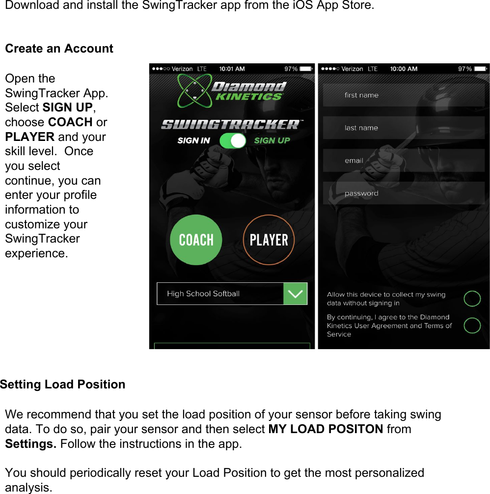 Diamond Kinetics DKST02 BT Swing Tracker User Manual