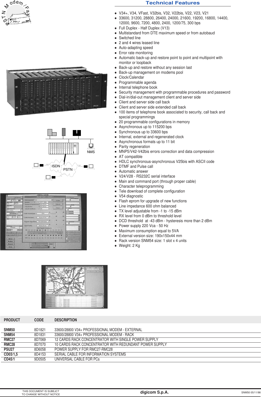 Digicom Snm50 Users Manual