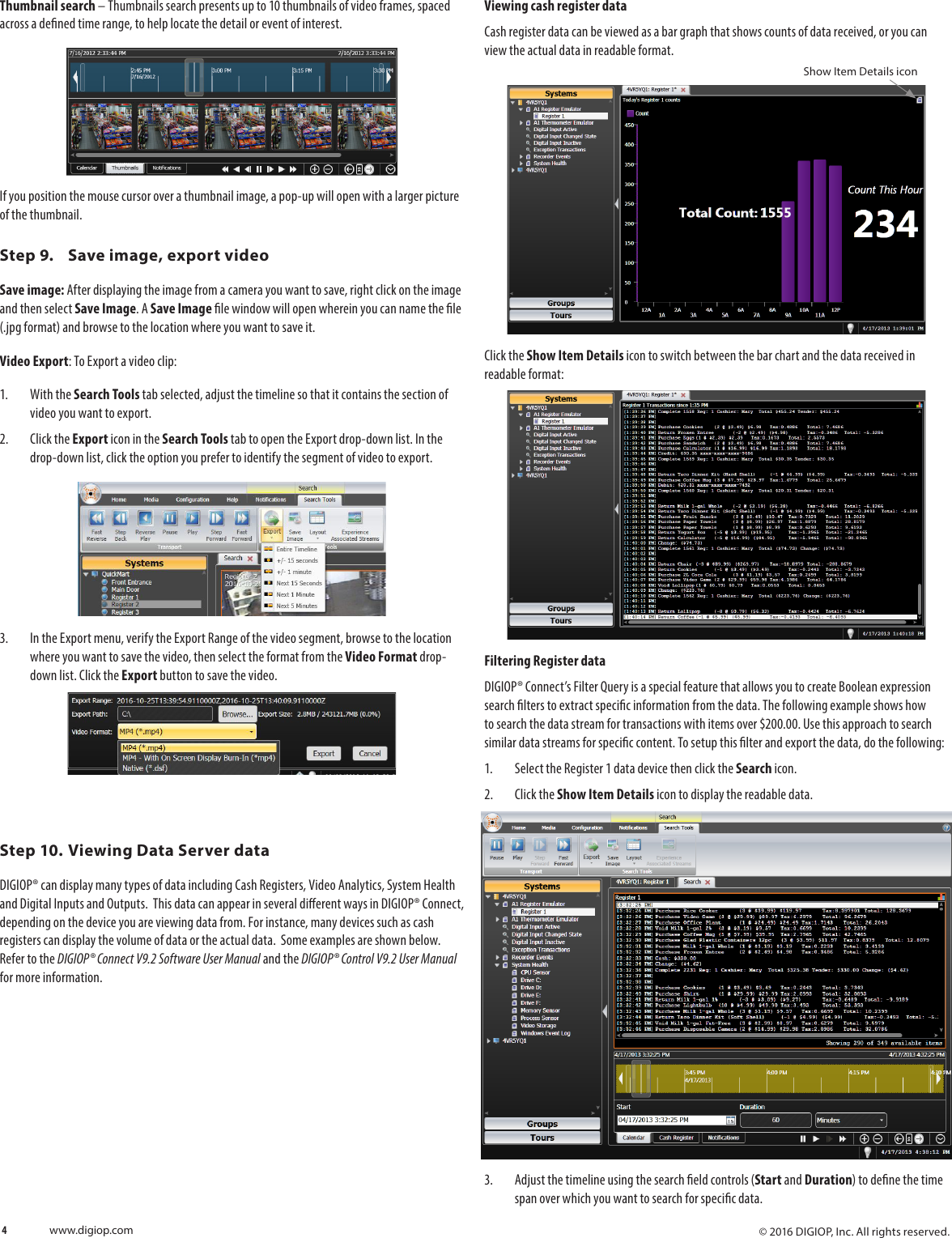 DIGIOP® Connect V9.1 Software Quick Start Guide DIGIOP V9.2