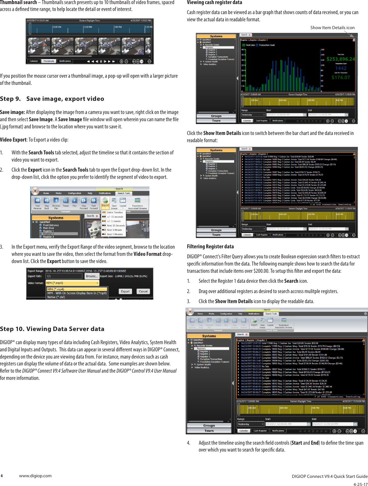 DIGIOP® Connect V9.1 Software Quick Start Guide DIGIOP V9.4