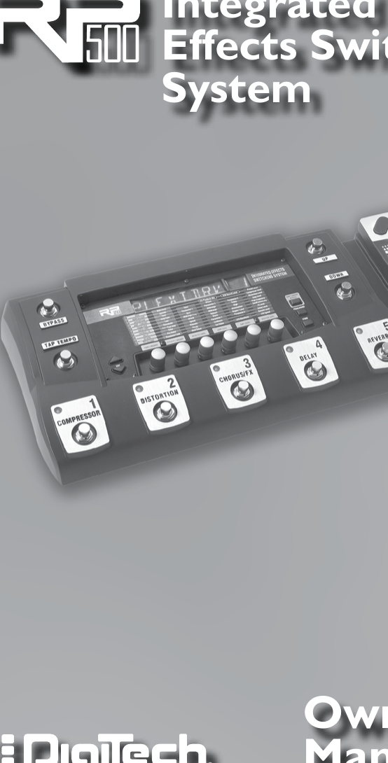 Digitech Rp500 Owner S Manual