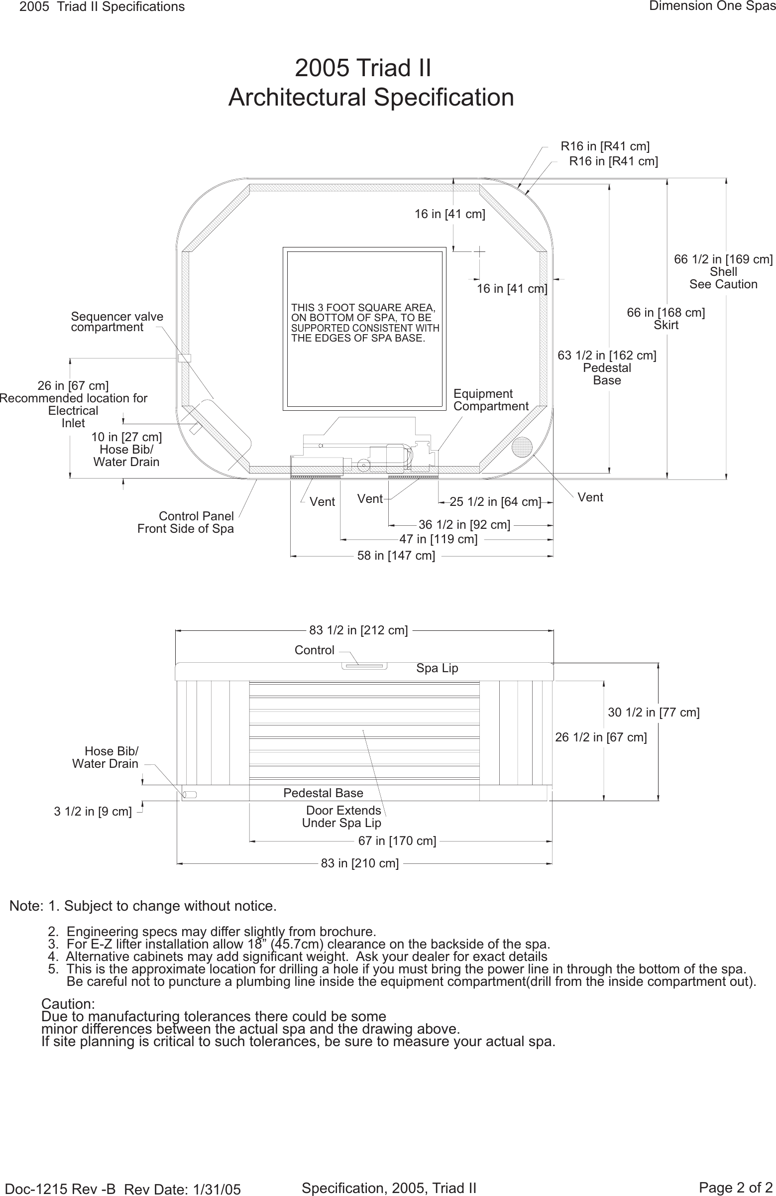 Dimension One Spas Triad Ii Users Manual Doc 1215