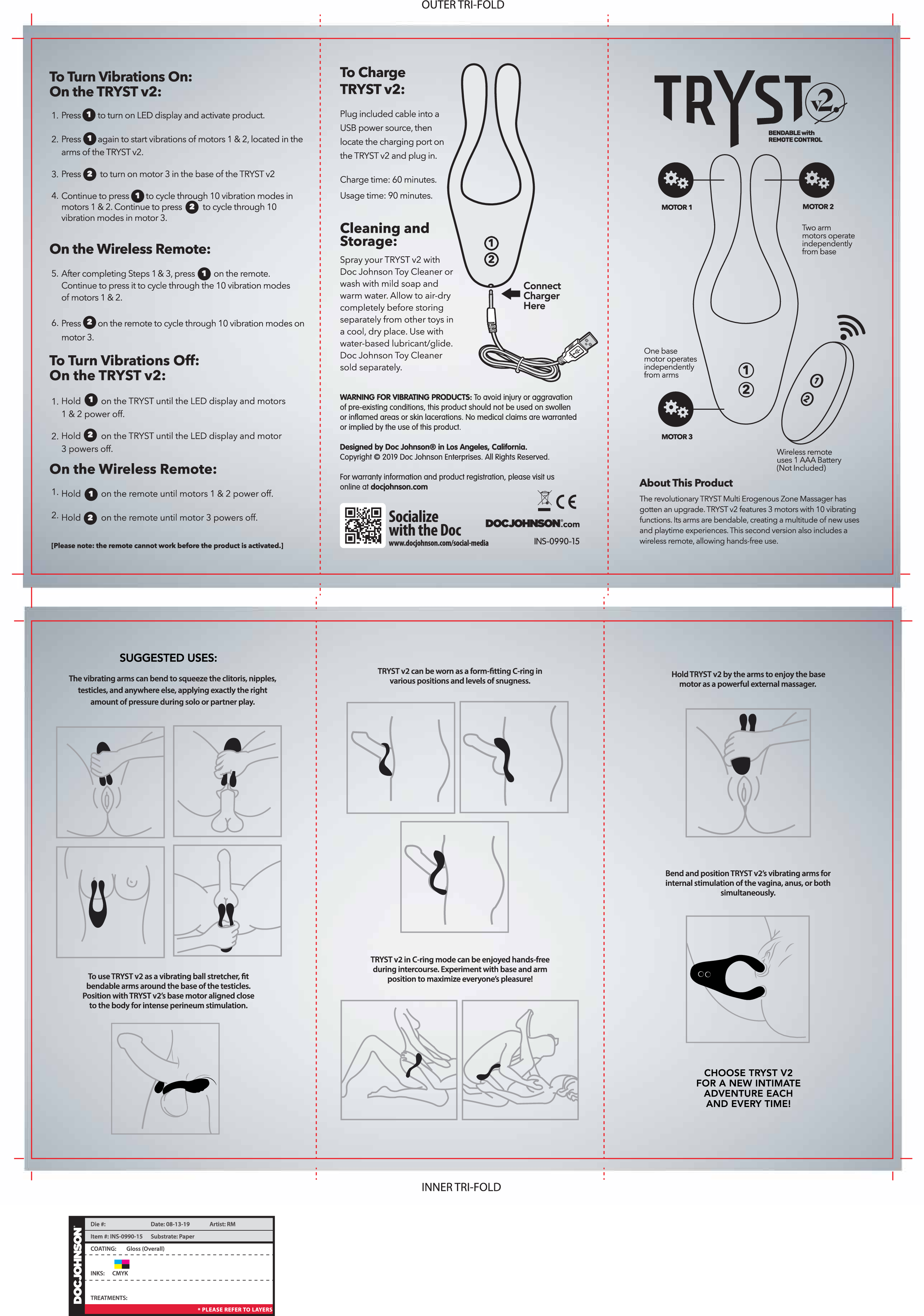 Doc Johnson TRYSTV2 TRYST 2.0 User Manual INS 0990 15 Low