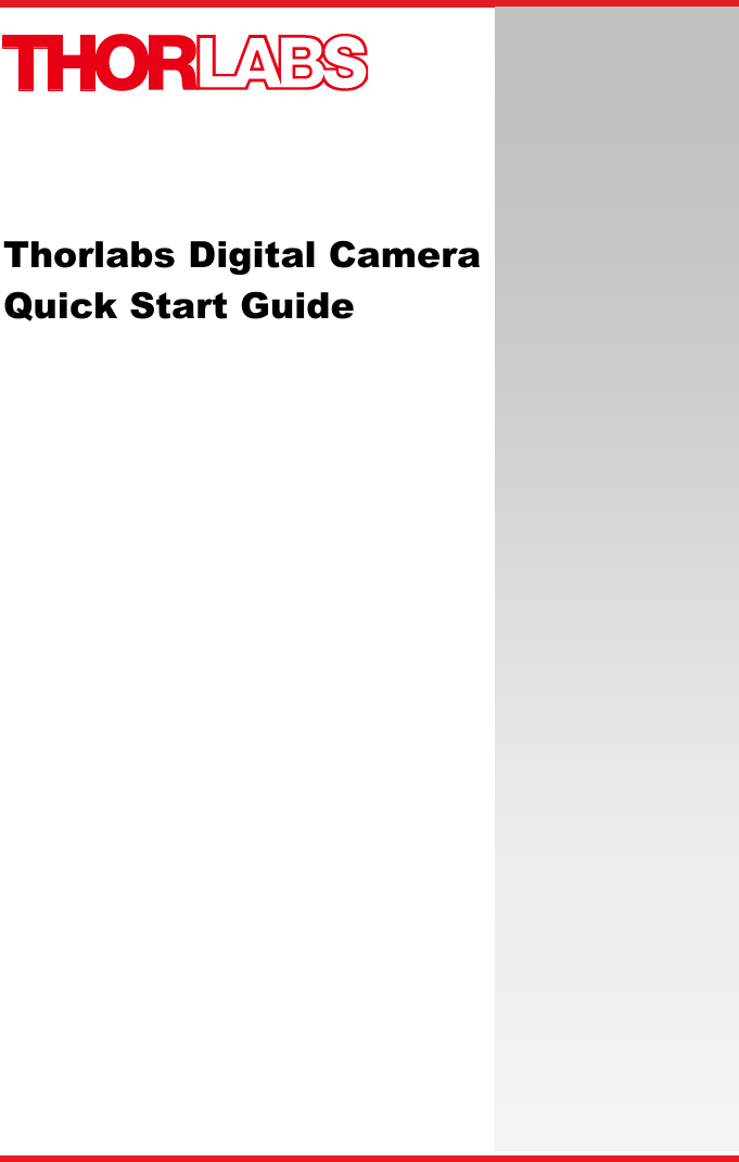 Camera Quick Start Guide 1500M GE