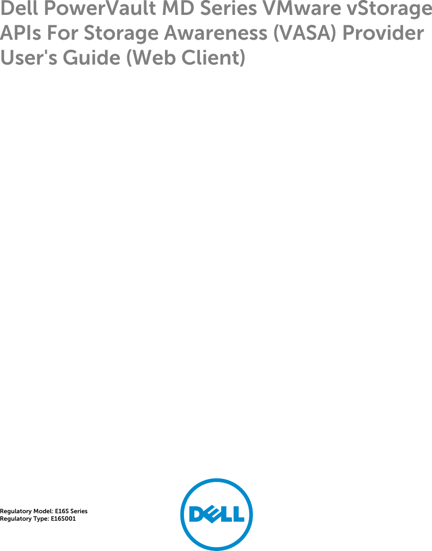 Dell PowerVault MD Series VMware VStorage APIs For Storage Awareness ...