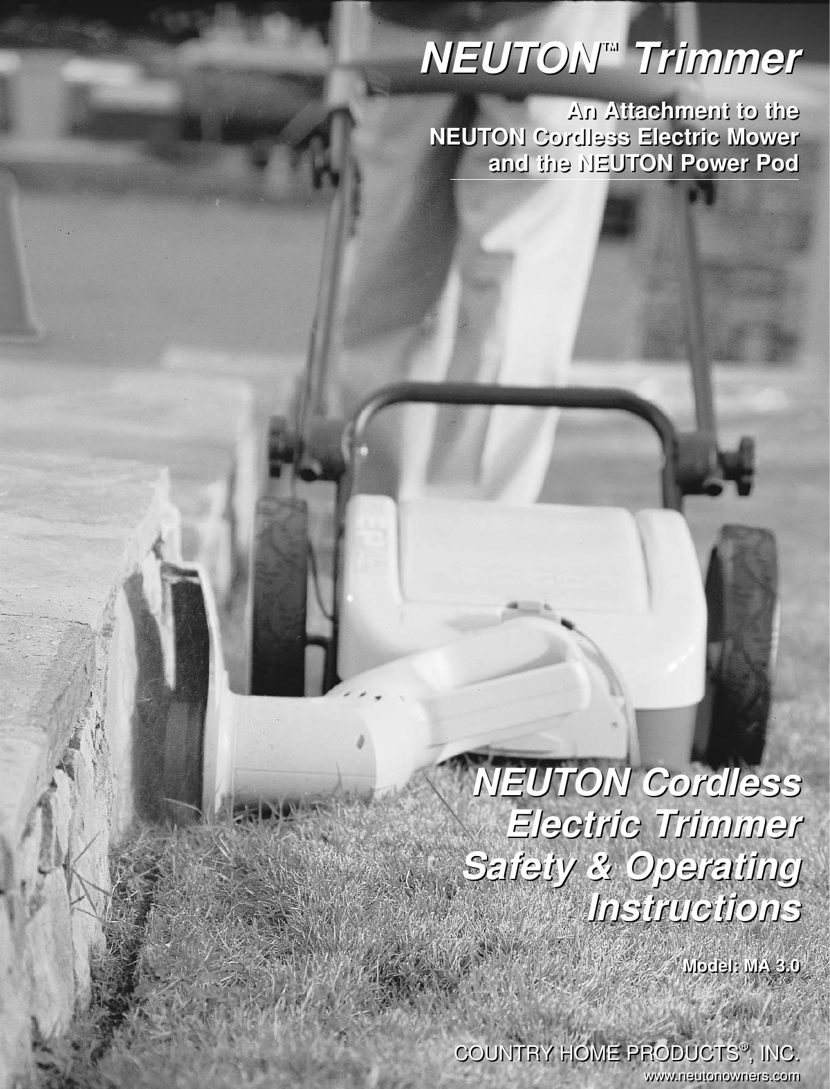 Trimmer Manual V2 !! 195921 Neuton Attachment SO 071011