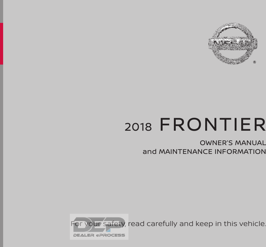 2018 Nissan Frontier | Owner's Manual And Maintenance Information USA