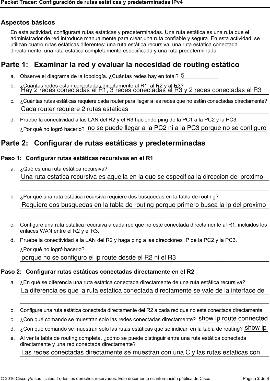 2 2 2 4 Packet Tracer Configuring IPv4 Static And Routes Instructions