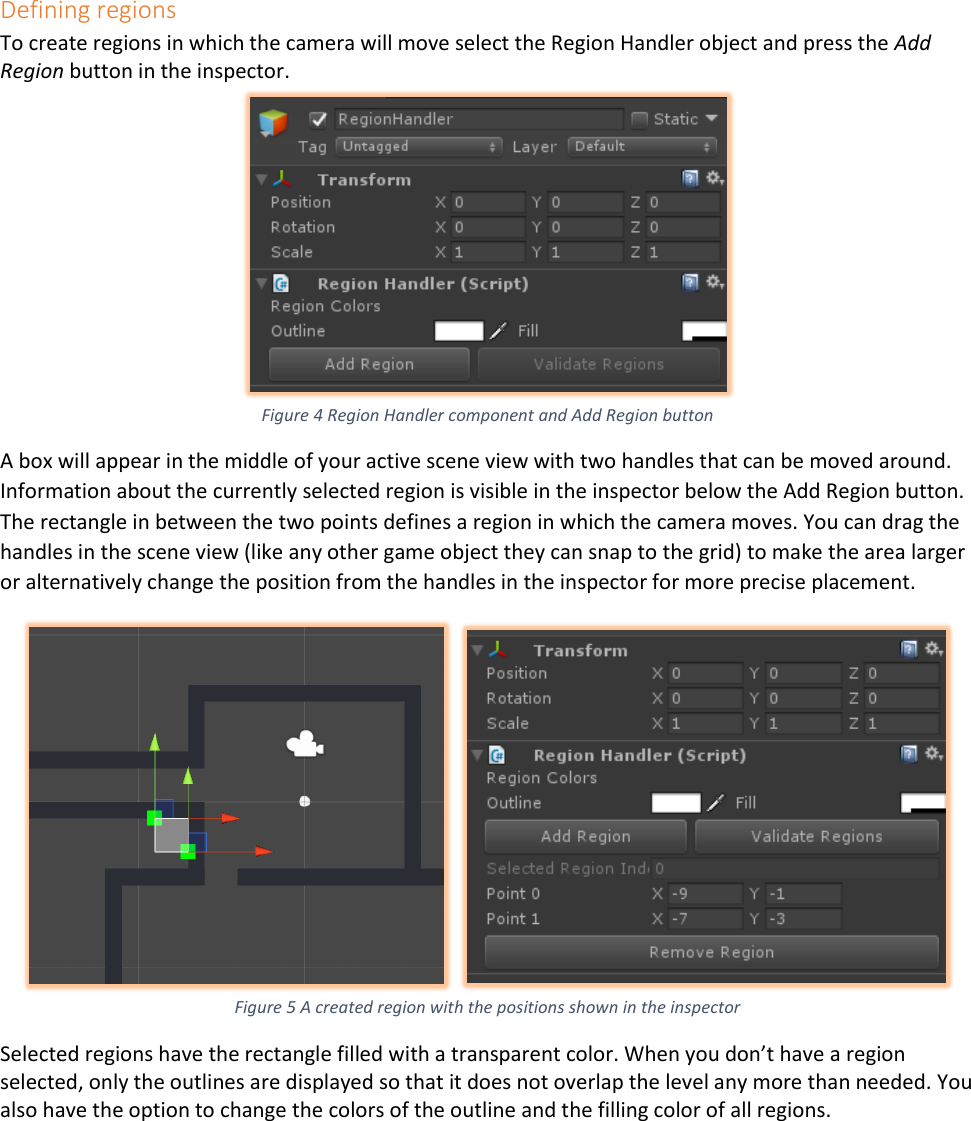 2D Camera Regions Instructions