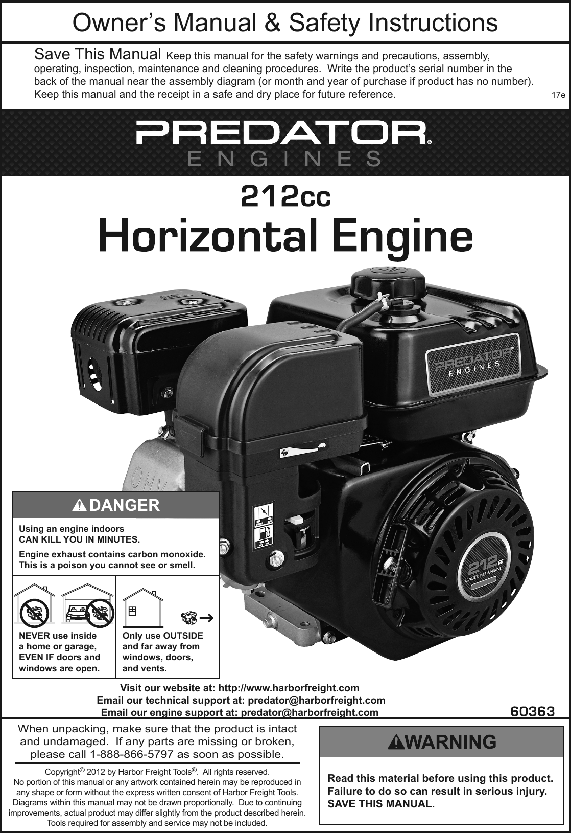 Predator Hp 212cc Ohv Horizontal Shaft Gas Engine Details Incredible ...