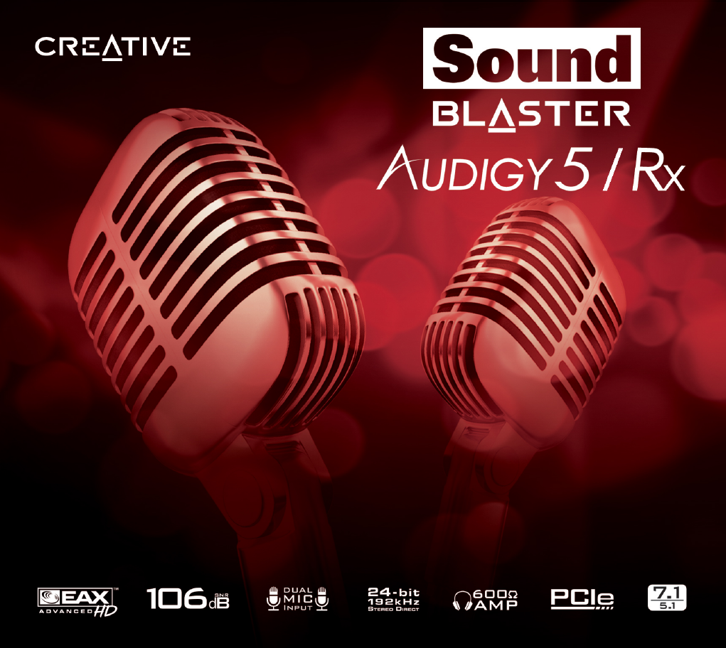 Sound Blaster Audigy 5/Rx CREATIVE_SOUNDBLASTER_AUDIGY_RX Ver. 01 ...