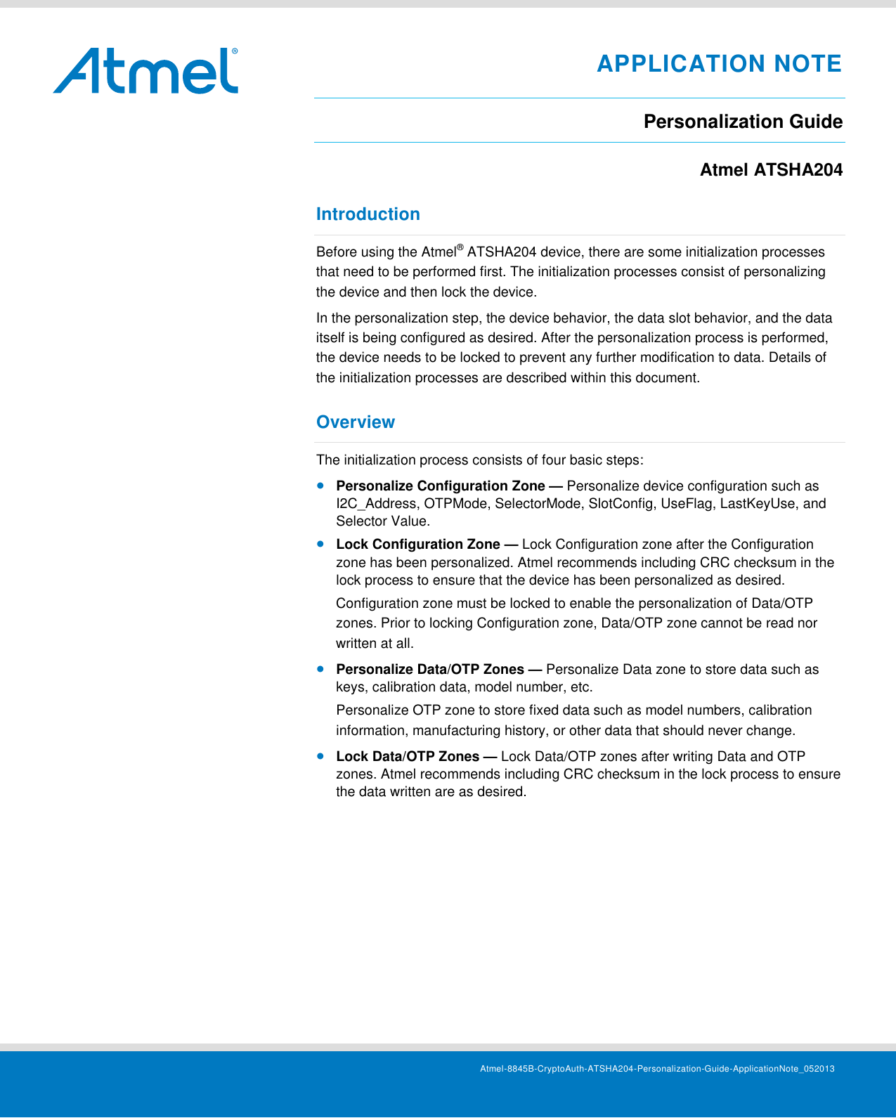 8845Personalization Guide Application Note