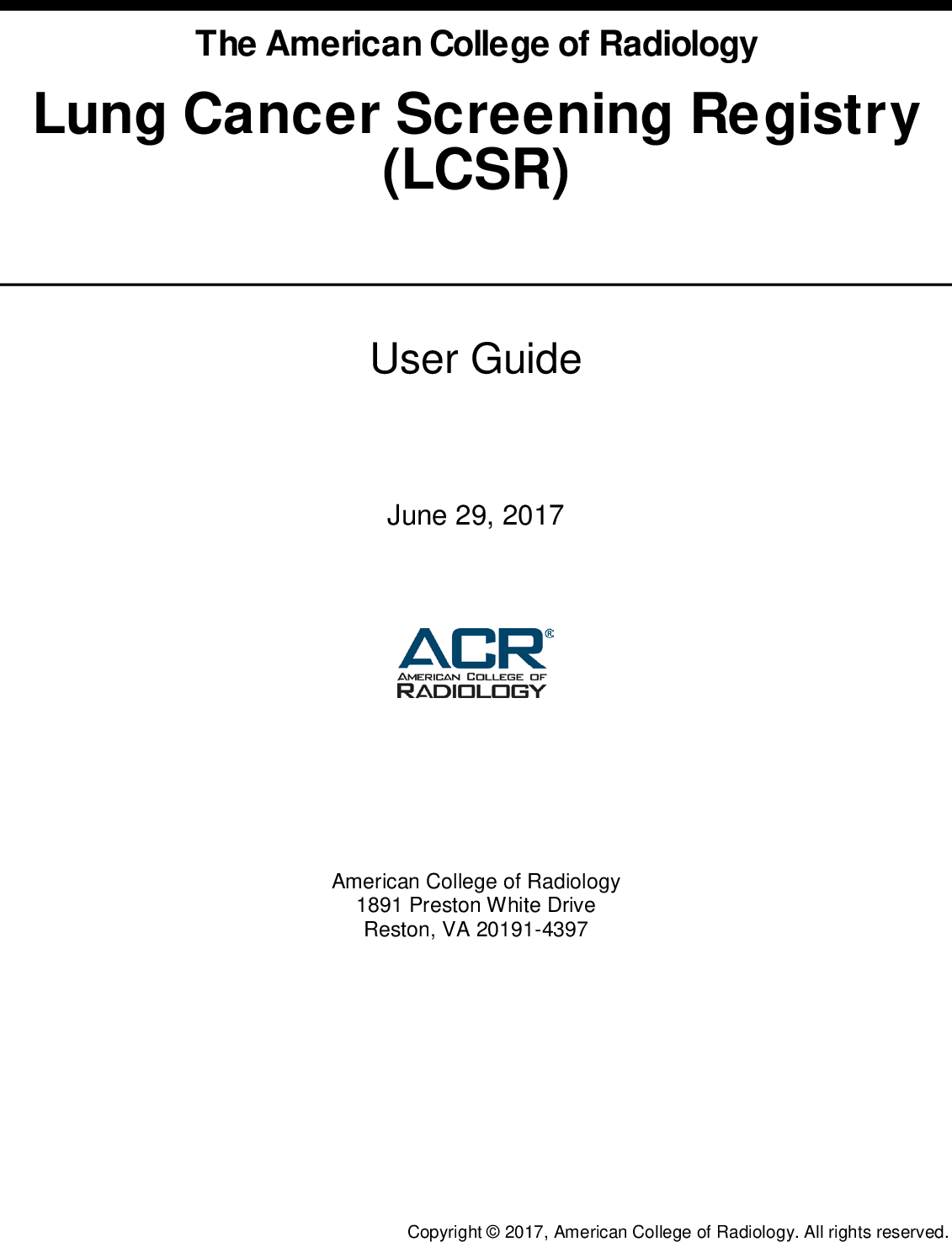 ACR CAS Portal User Guide LCSR