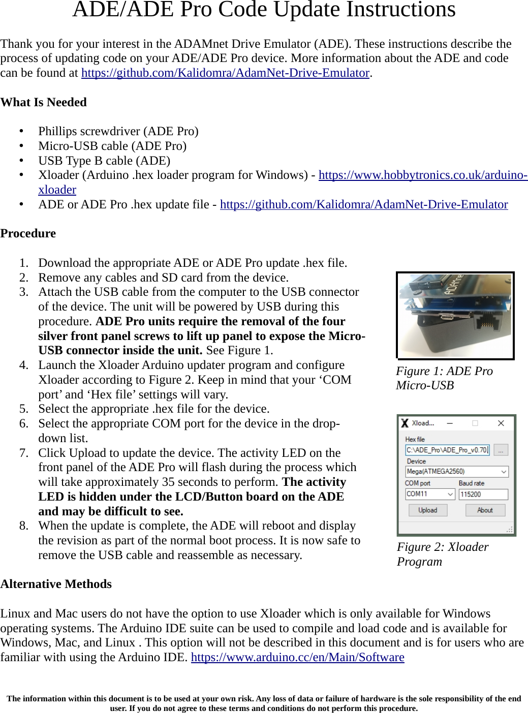 ADE Update Instructions Updated