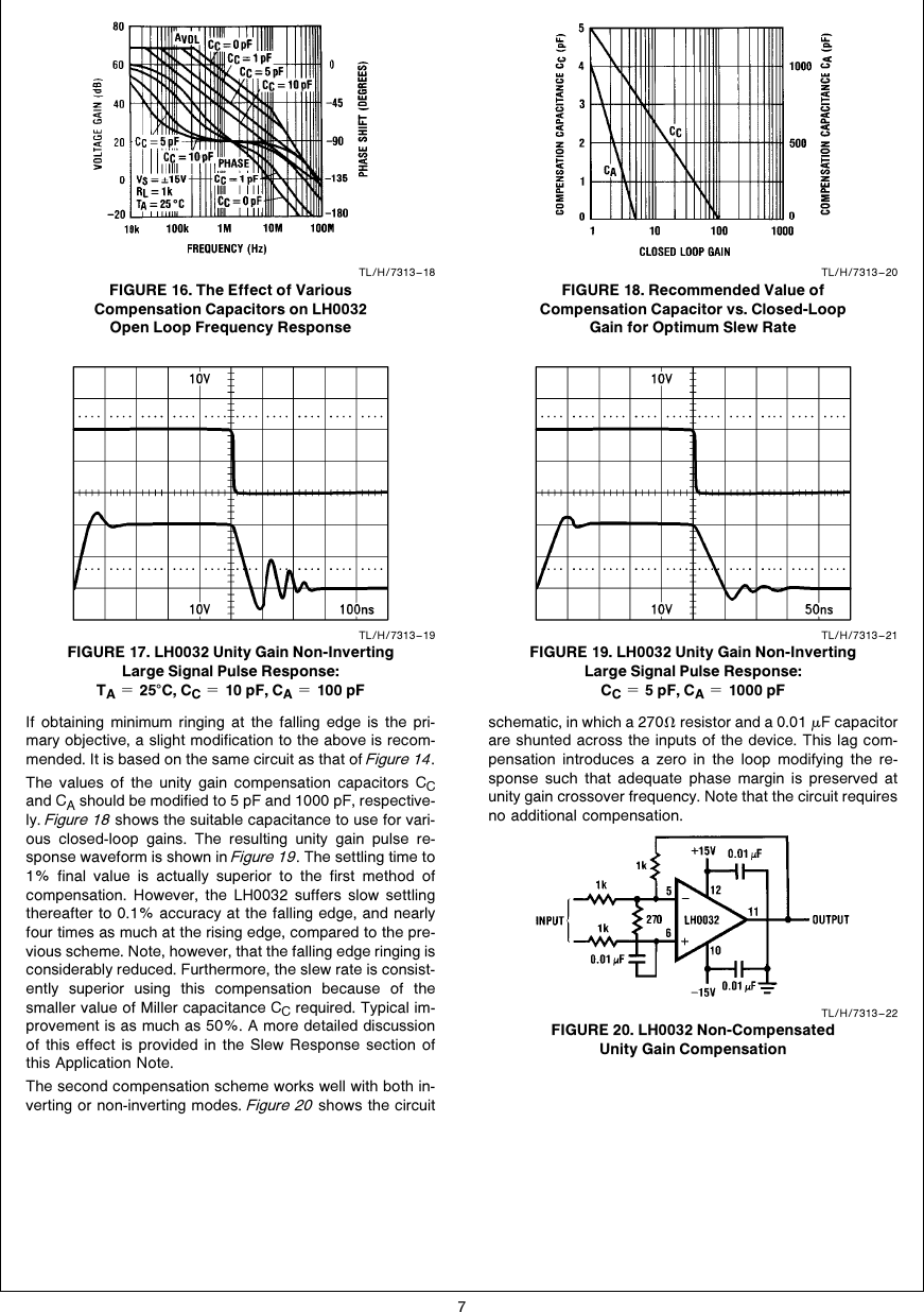 LH0024 And LH0032 High Speed Op Amp Applications AN 0253