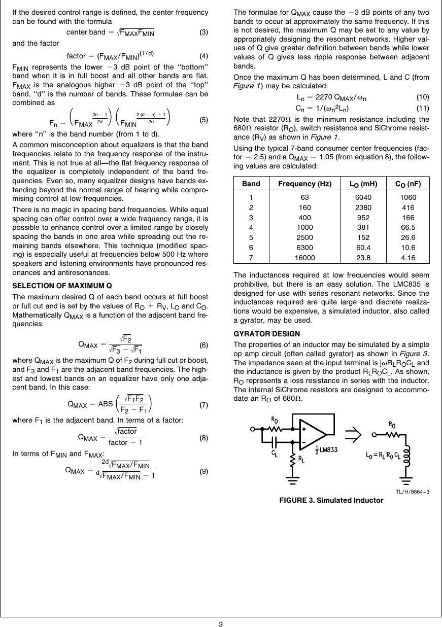 Designing With The LMC835 Digital Controlled Graphic Equalizer AN 0435 ...