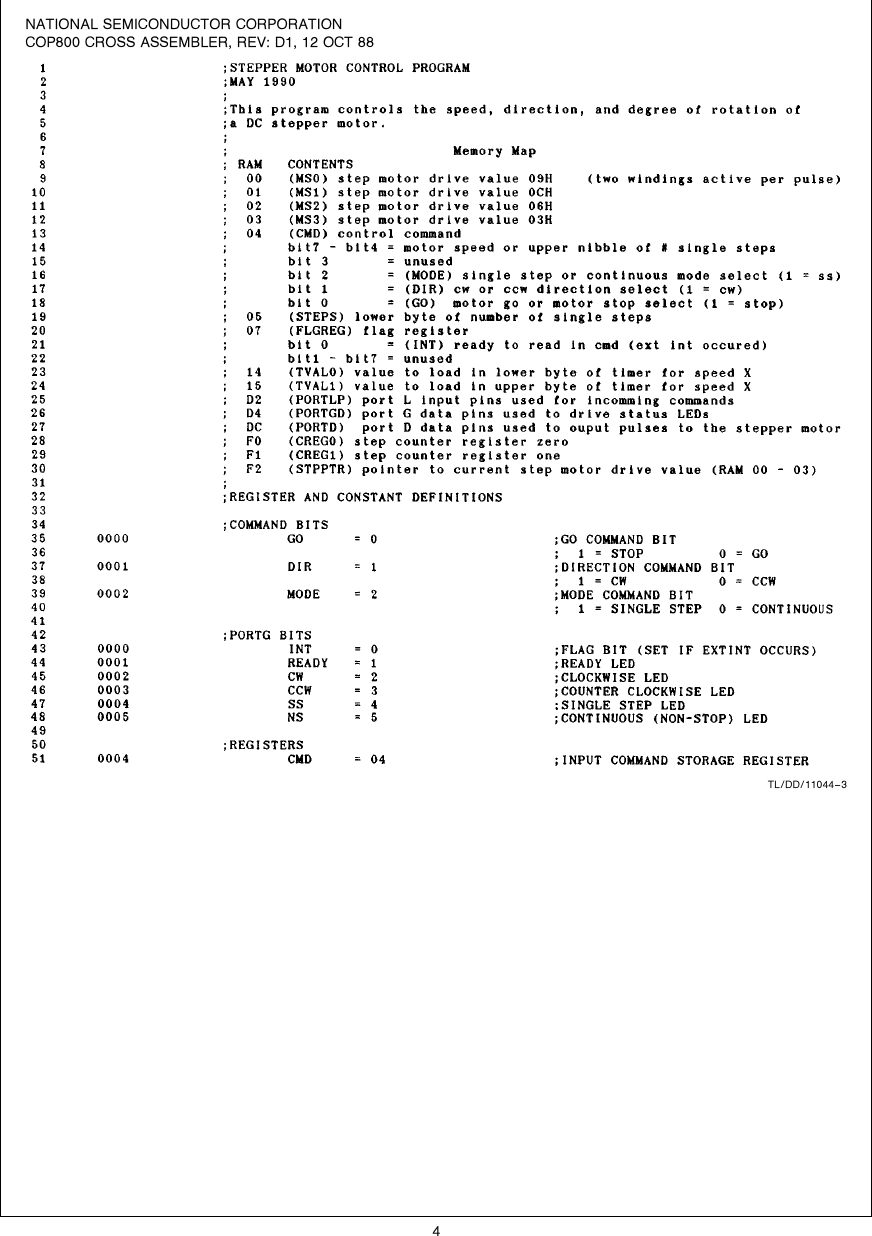 Using COP800 Devices To Control DC Stepper Motors AN 0714