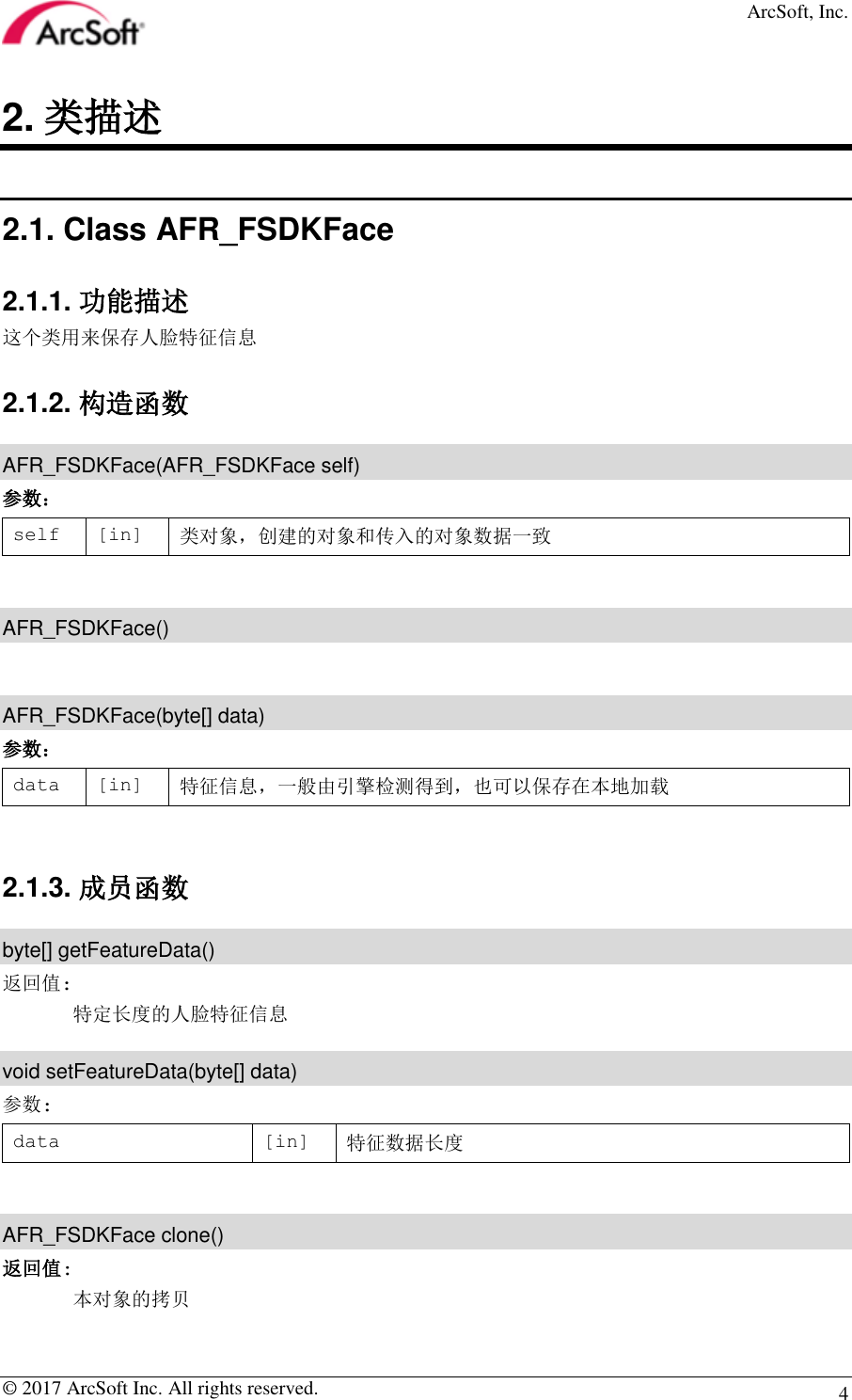 ArcSoft Product FACE RECOGNITION DEVELOPER'S GUIDE