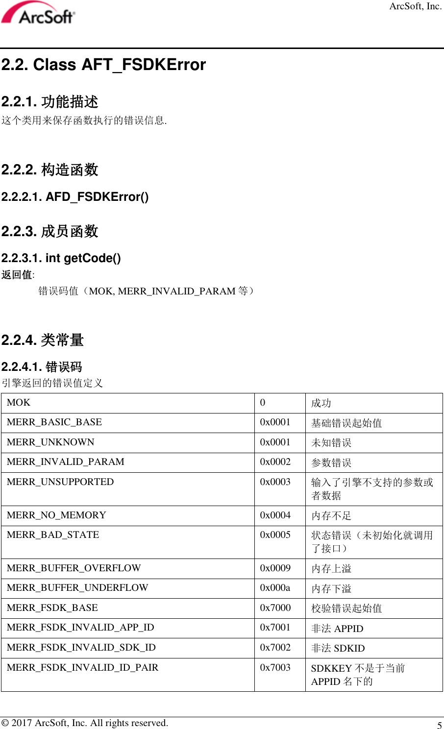 ArcSoft Product FACE TRACKING DEVELOPER'S GUIDE