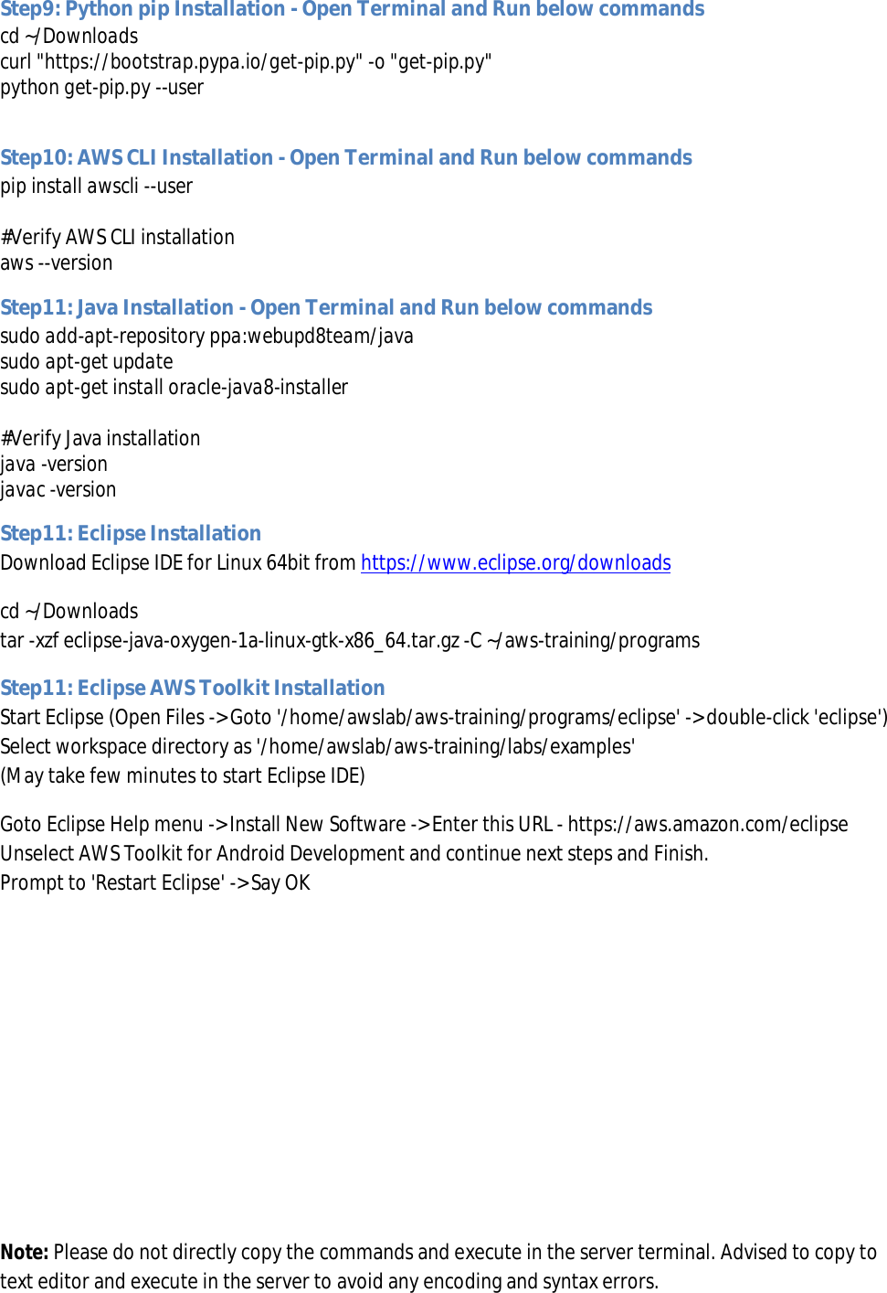 AWS VM_Setup_Guide V1.0x VM Setup Guide V1.0