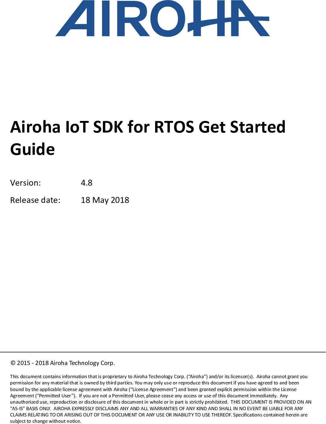 Airoha IoT SDK For RTOS Get Started Guide Io T