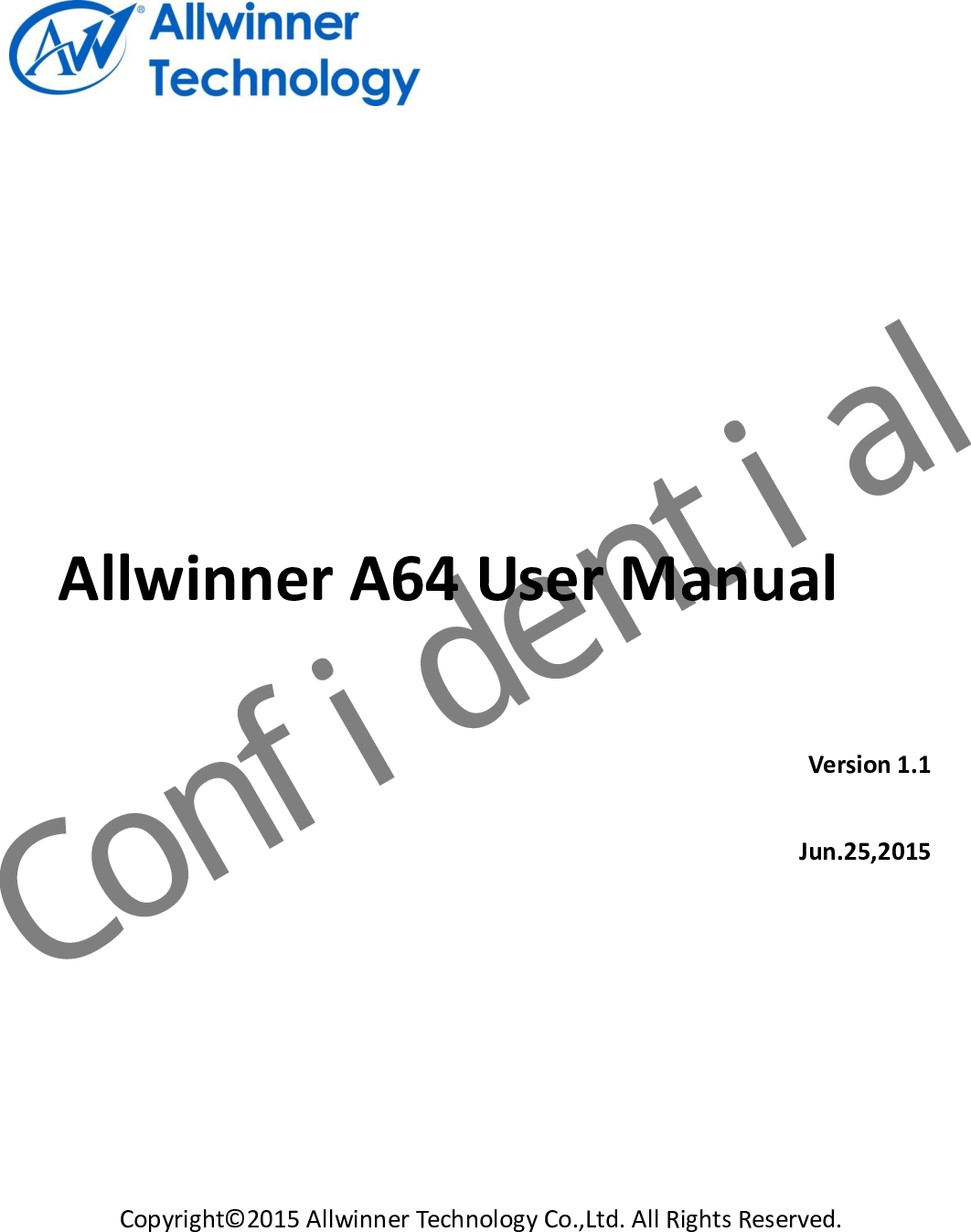 Allwinner A64 User Manual V1.1
