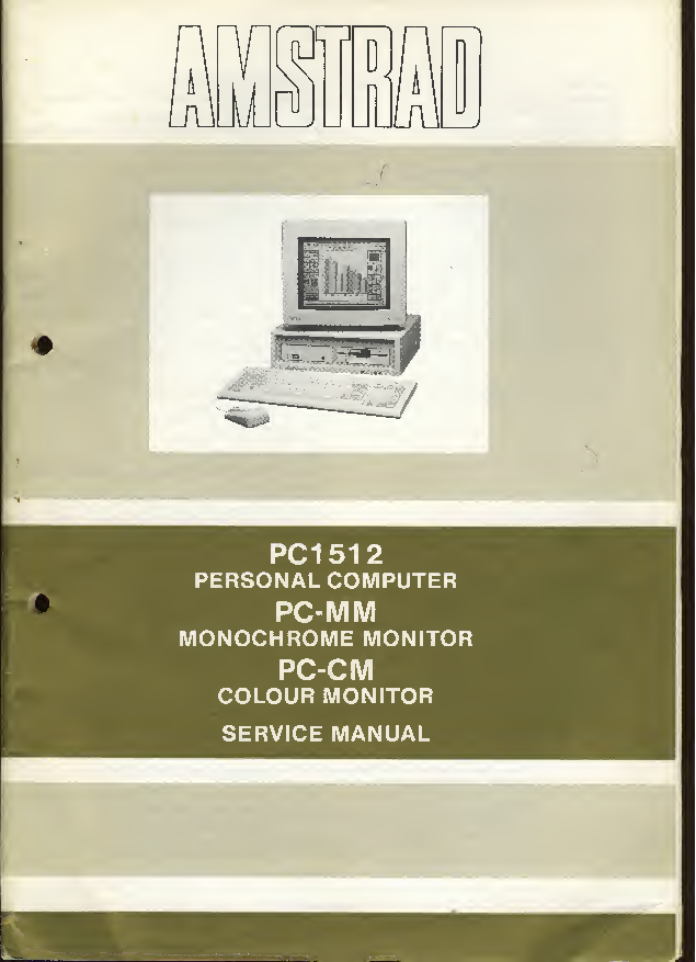 Amstrad PC1512 PC MM CM Service Manual