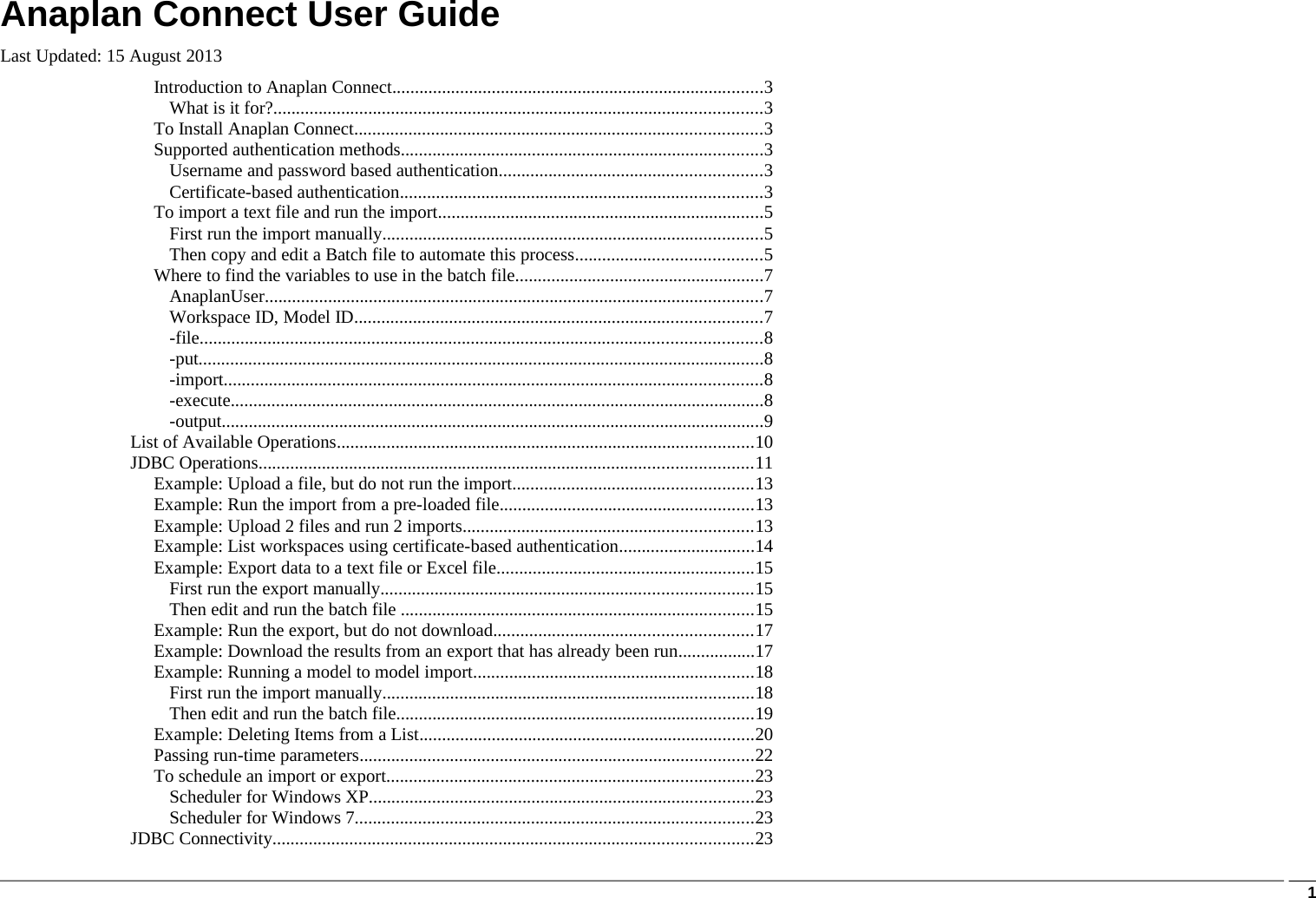 Anaplan Connect User Guide