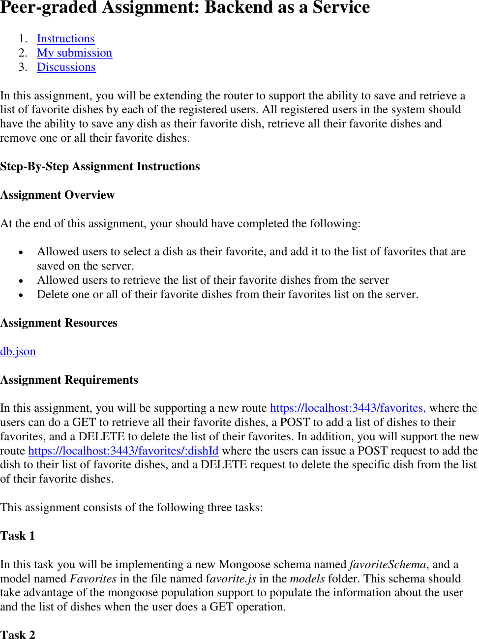 Assignment Instructions