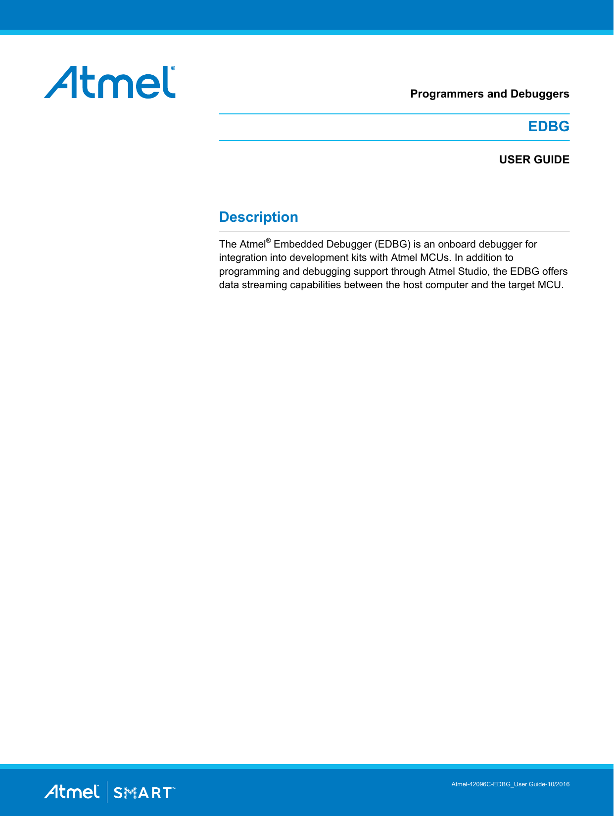 EDBG Atmel 42096 Microcontrollers Embedded Debugger User Guide