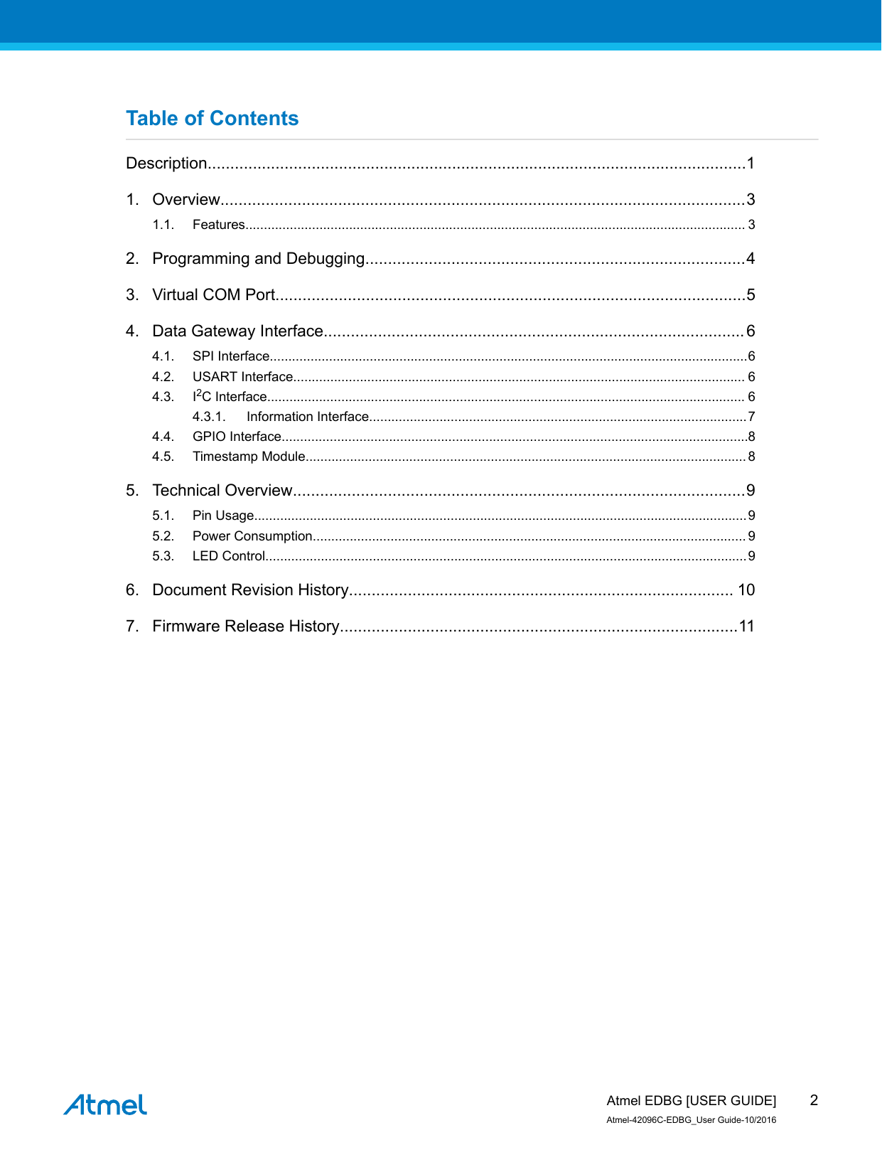 EDBG Atmel 42096 Microcontrollers Embedded Debugger User Guide