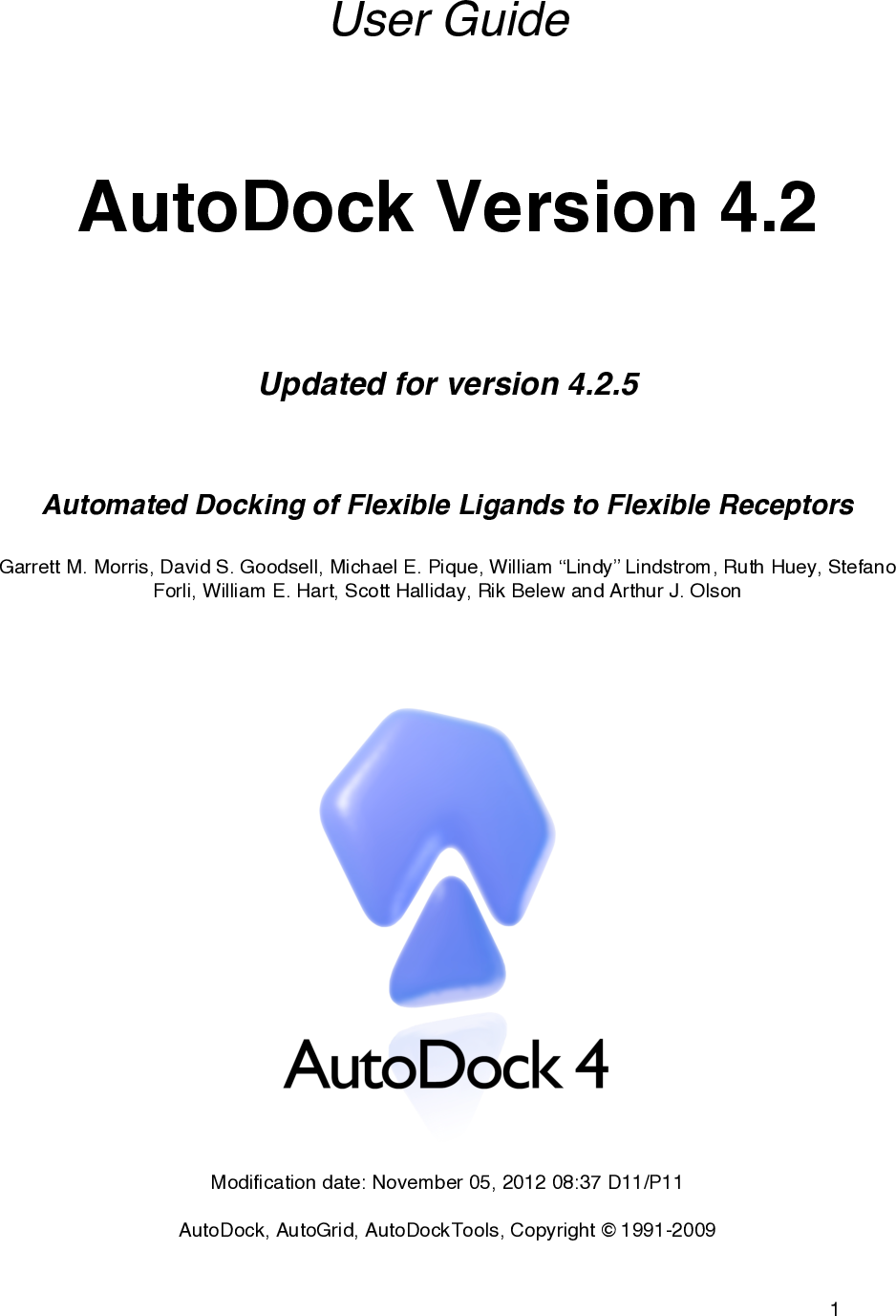 AutoDock4.2.5_UserGuide20121105g Auto Dock4.2 User Guide