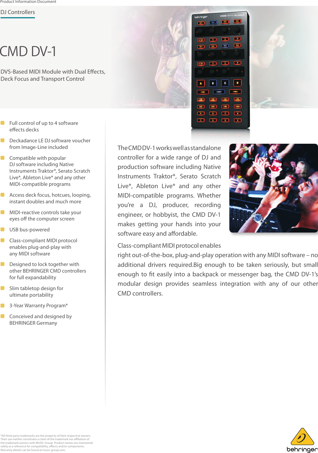 FEEL Prod Grap PH_Approval_P0AJG (CMD DV 1) PID_2016 02 16_Rev.1 Behringer CMD 1 Product ...